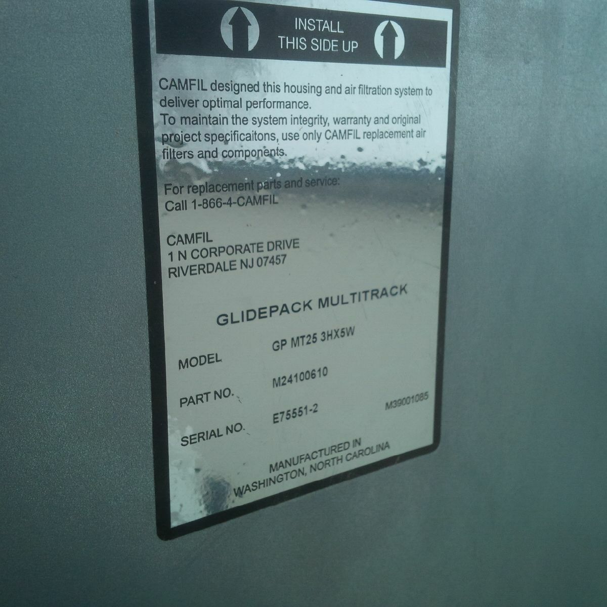 Camfil Glidepack Muiltitrack Model GP MT25 3HX5W 30,000 CFM Dust After Filter | eBay