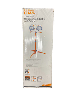 HDX 1200-Watt Halogen Work Lights with Tripod (Missing Screws / Needs ...