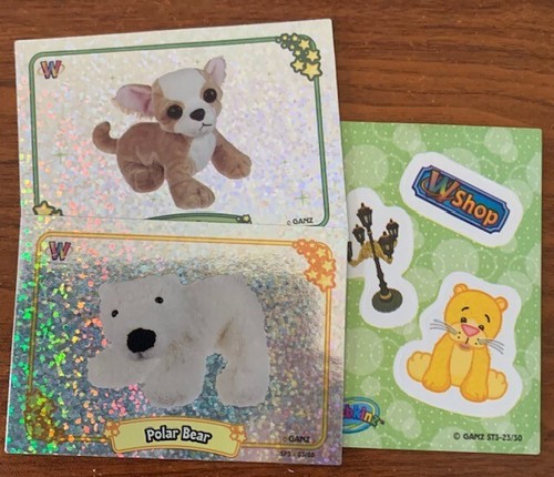 3 Webkinz Foil and Sticker Lot-Used Free Shipping | eBay