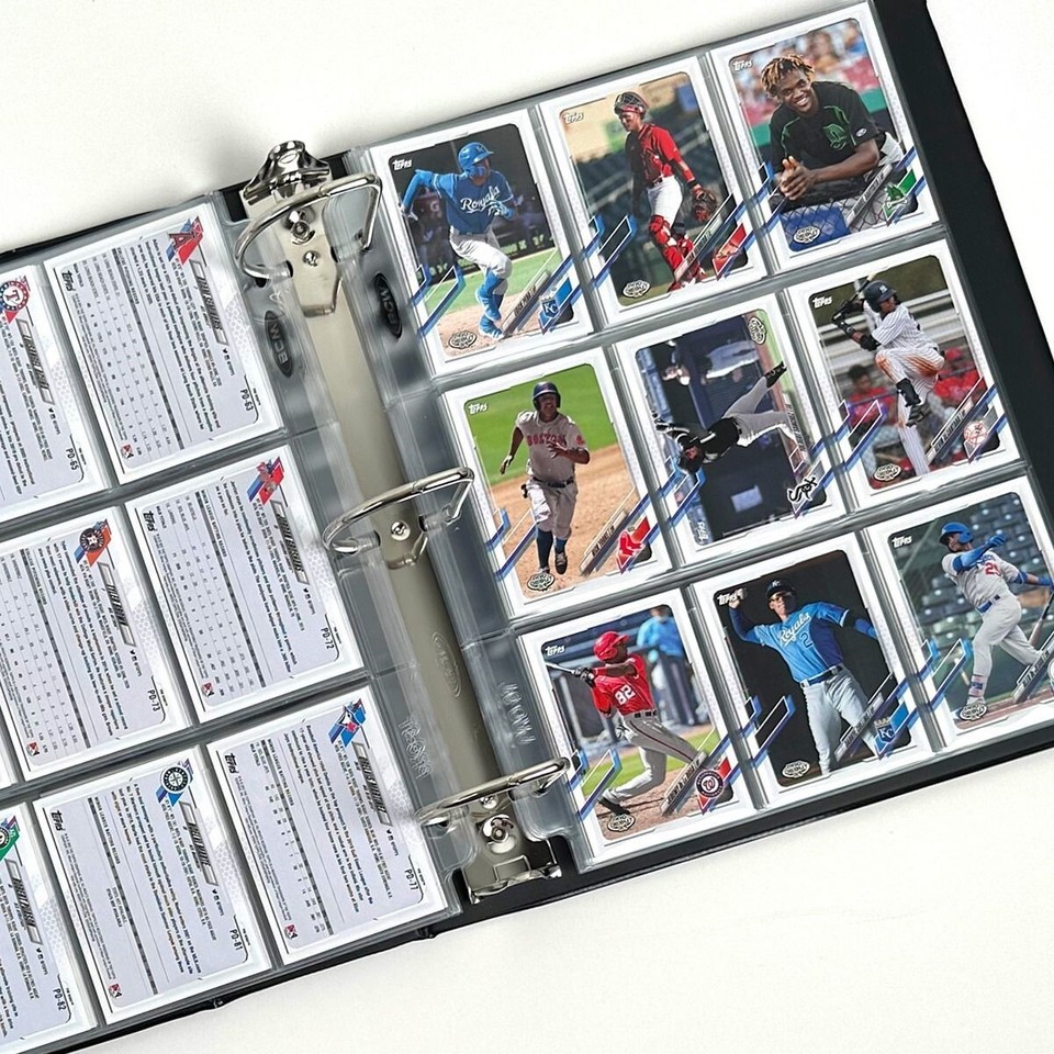 BCW 3" Baseball Cards Collection Binder Blue Folder Holds 90 Pages 3 D ...
