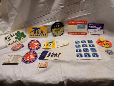 15 Original British Airline BOAC Luggage Label Lot | eBay