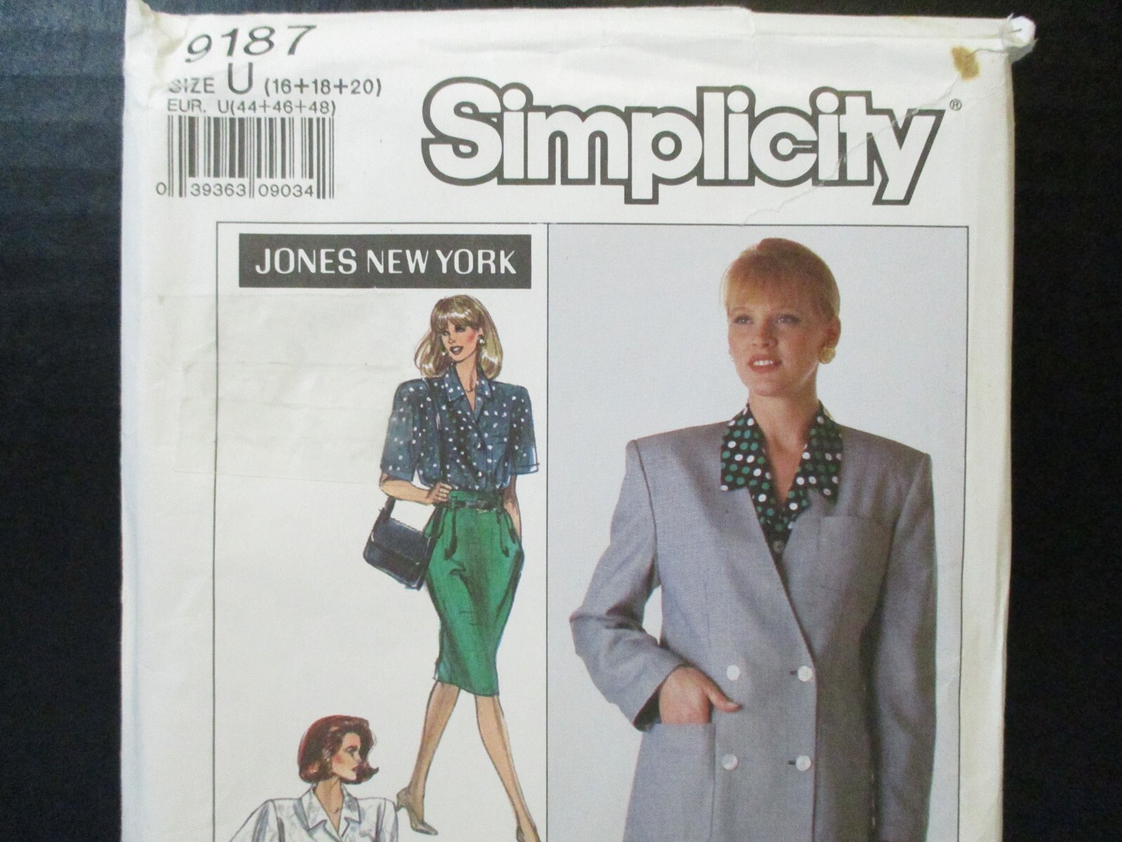 Simplicity Pattern 9187 Misses Pants Skirt Blouse Jacket Size 16-18-20 ...