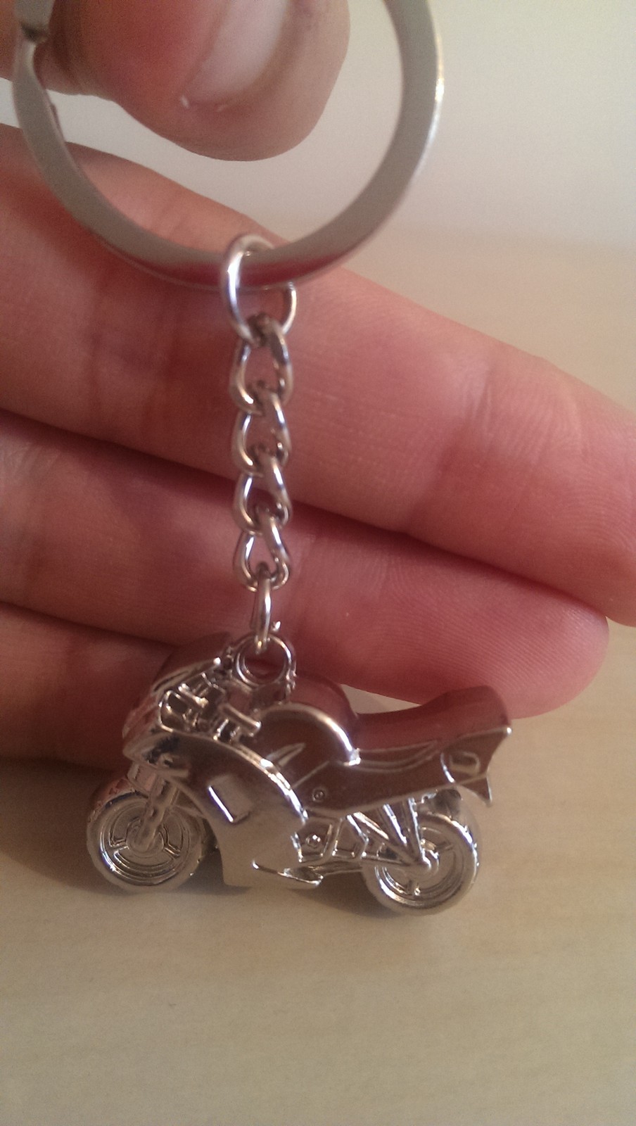 3D Motor Cycle MotorBike KeyRing Chain Silver Keychain Pendant Gift ...