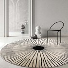 DANISH MODERN VERNER PANTON DESIGN HANDTUFTED WOOL "RAYS" 4' ROUND RUG ...