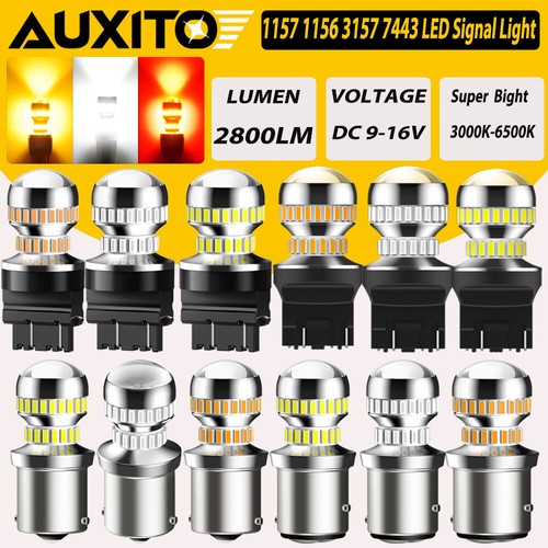 Amber/RED/White LED Turn Signal Light Bulb Anti Hyper Flash 7443/3157 ...