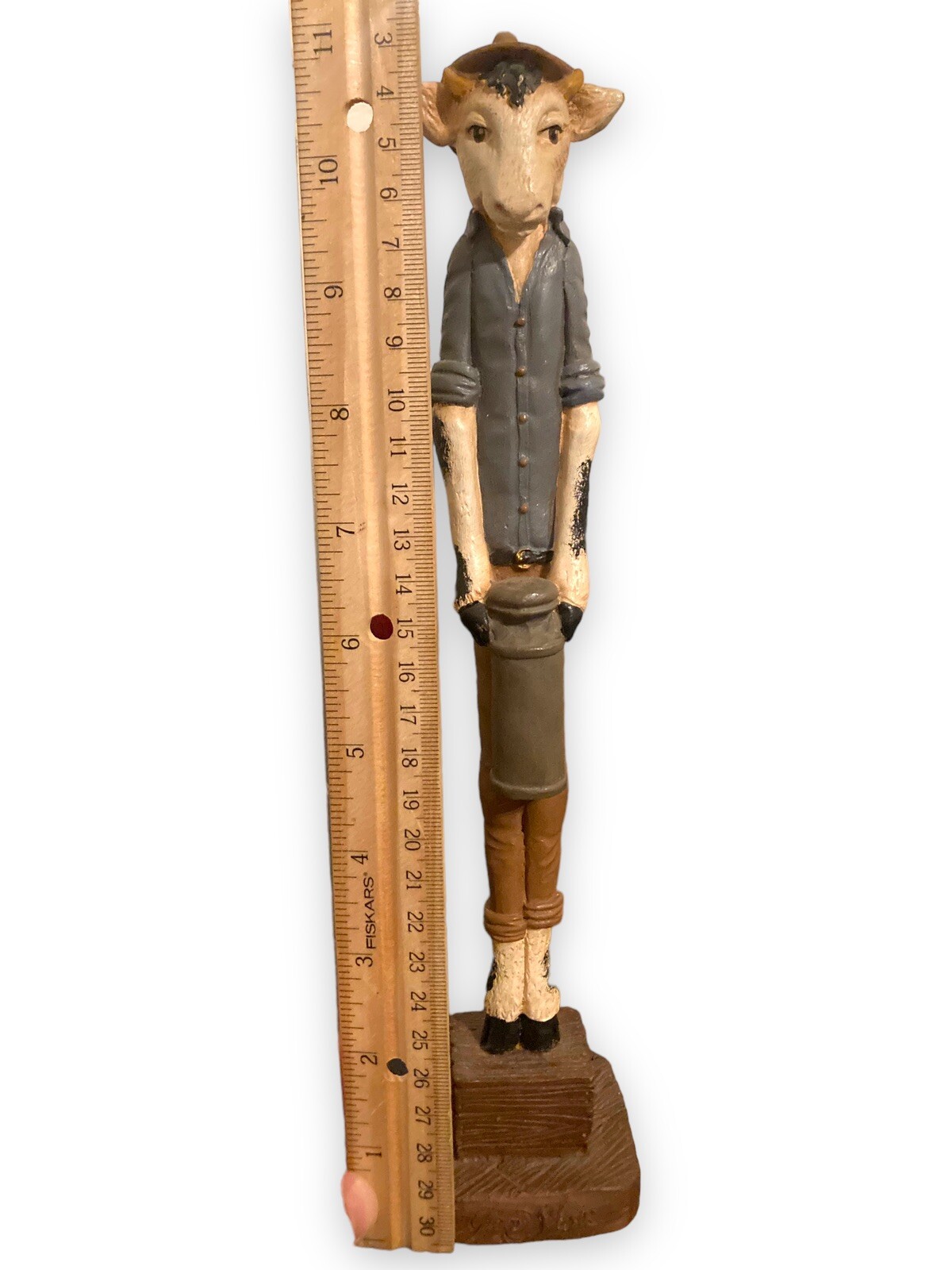 Vintage Jim Shore COW Tall Slender Pencil Country MALE Figurine 11 ...