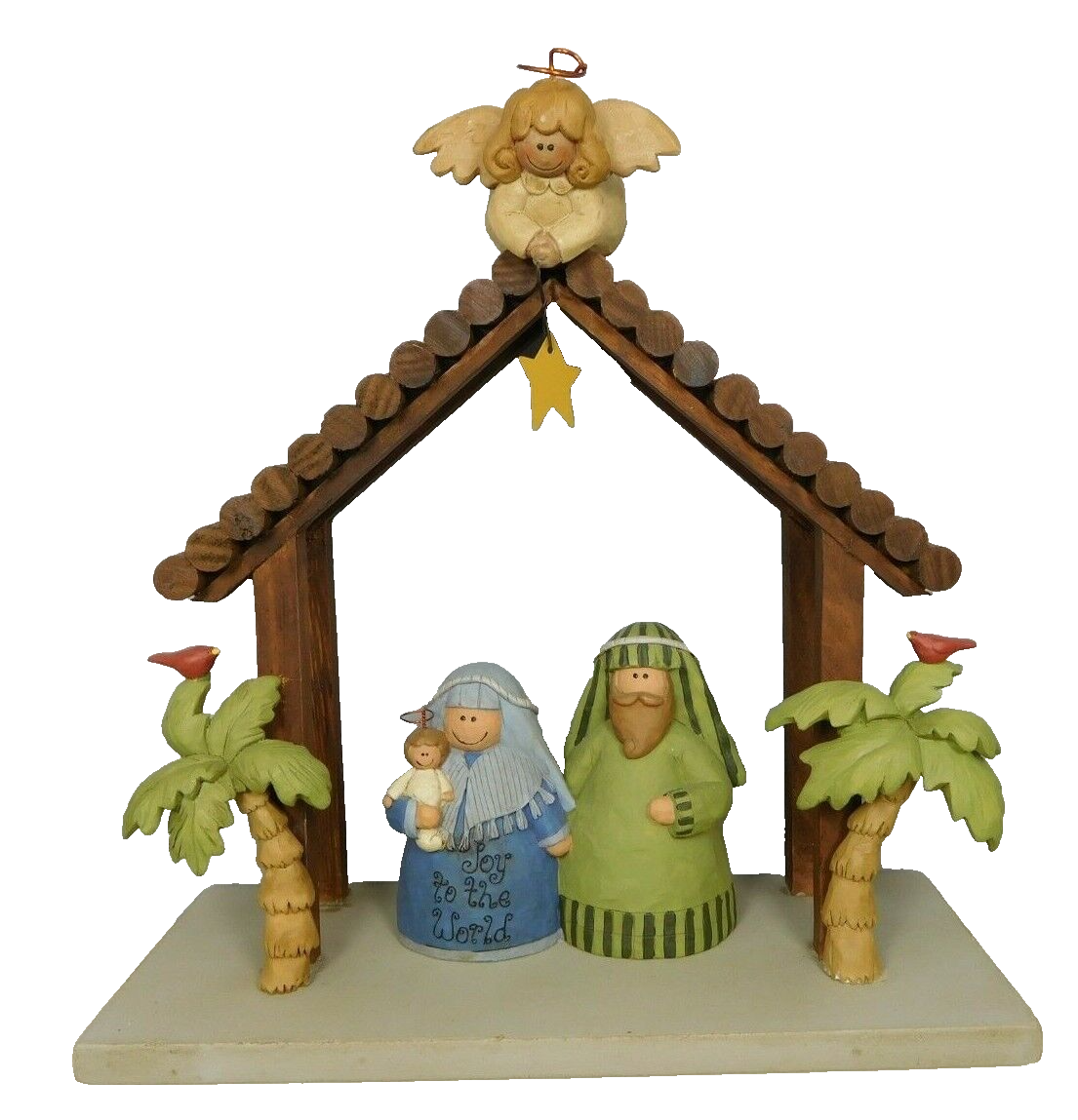 One piece Nativity with the stable & Holy Family on it -New Blossom ...