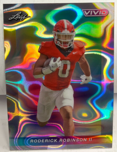 Roderick Robinson II 2024 Leaf Vivid #84 GRAY Lava #'d 7/9 - GEORGIA ...