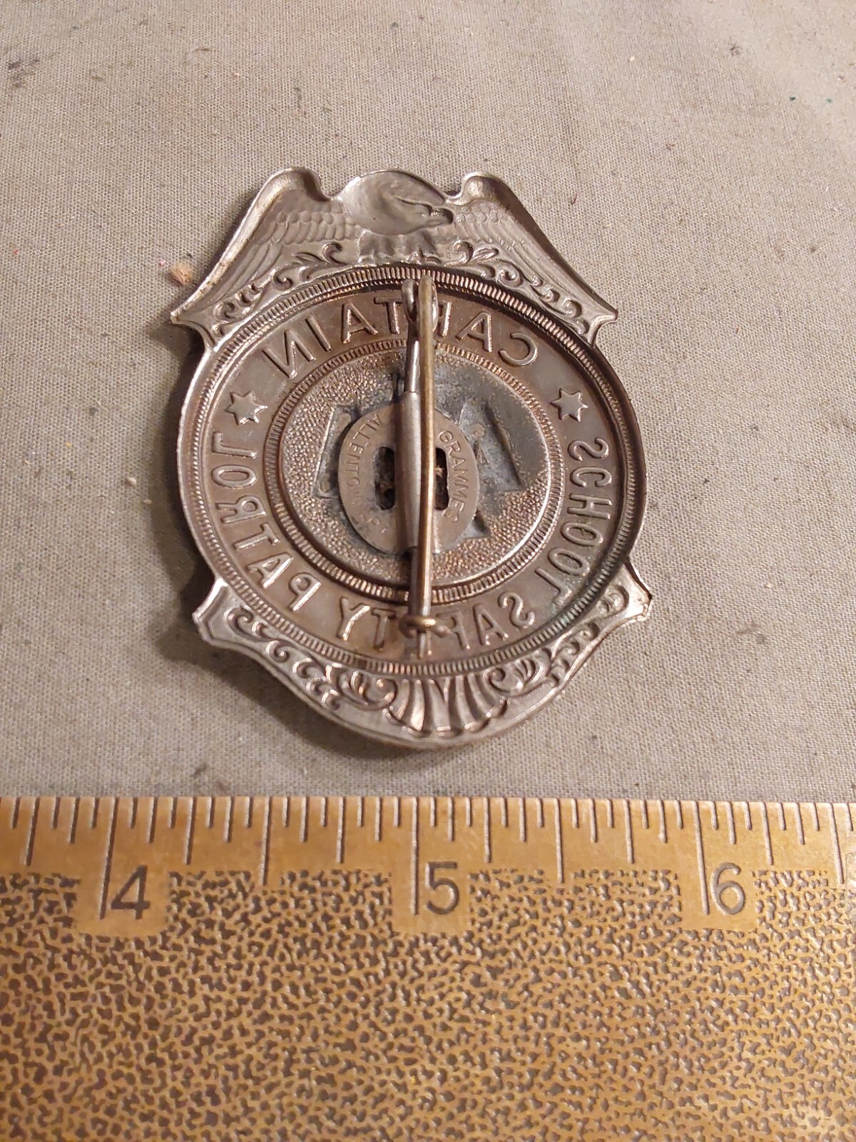 AAA Grammes Allentown Pa Captain Black School Safety Patrol Badge | eBay
