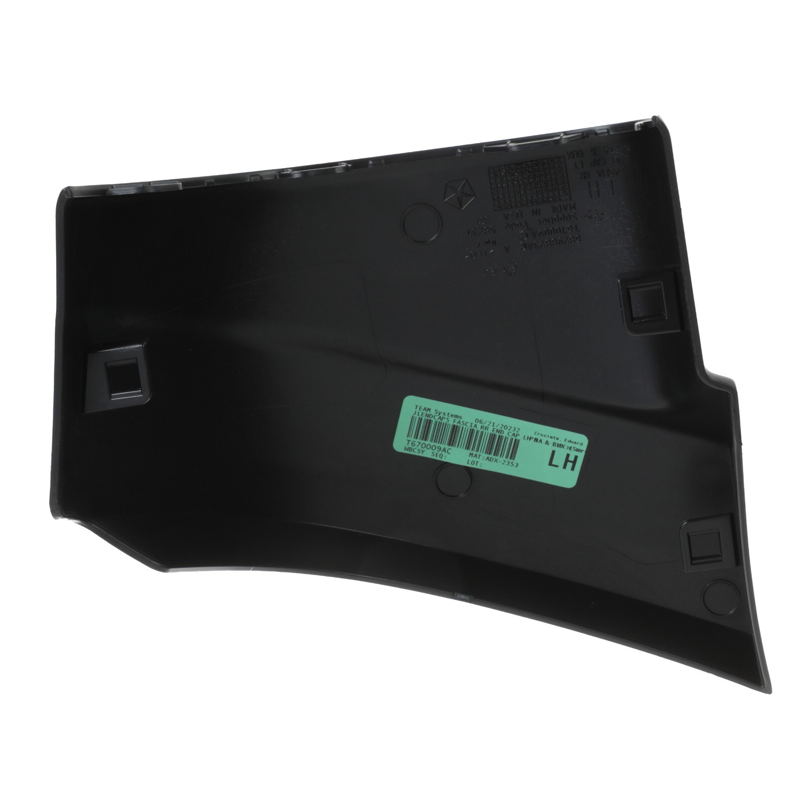 18-25 JEEP WRANGLER JL BUMPER END CAP LEFT DRIVER GENUINE NEW MOPAR ...