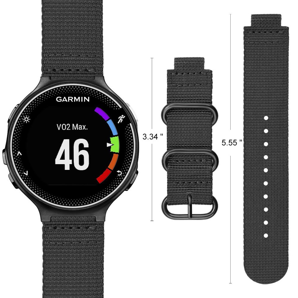 For Garmin Forerunner 235/220/230/620/630/735XT Nylon Sport Strap Wrist ...