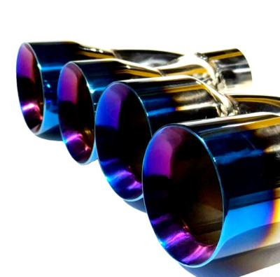 Dual 4" Quad Staggered Burn Style Exhaust Tips Fits Audi S5 2008 -2016 ...