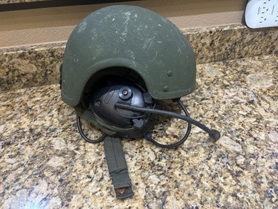 Large CVC Military Combat Vehicle Crewman Tanker Helmet W/ Comms Liner ...