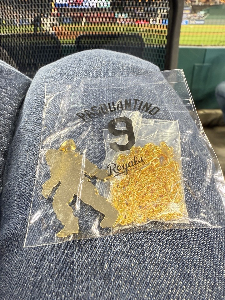 Kansas City Royals Vinnie Pasquantino Pasquatch Necklace SGA | eBay