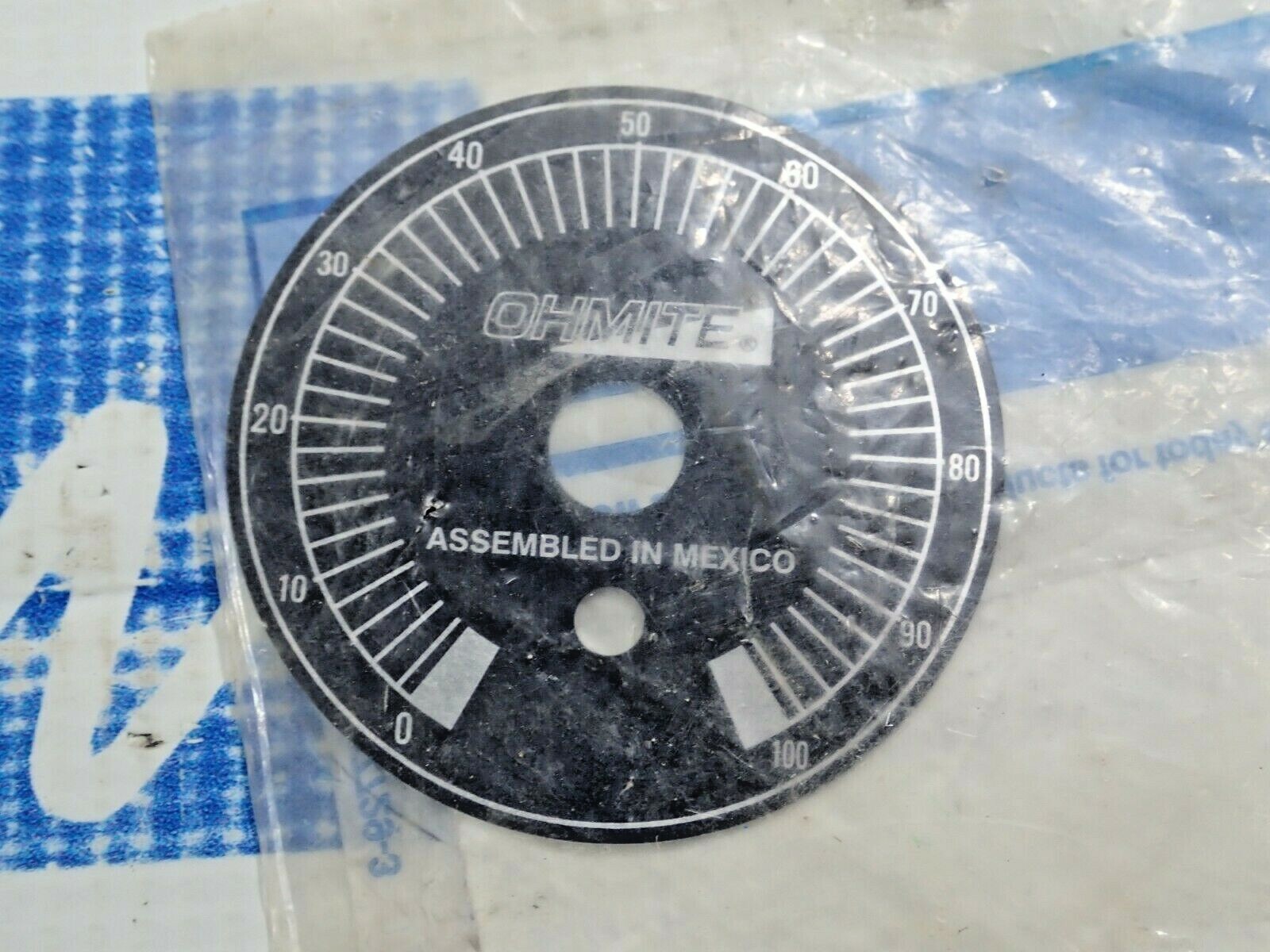 OHMITE 5000 DESC: RHEOSTAT DIAL FACE PLATE NEW | eBay