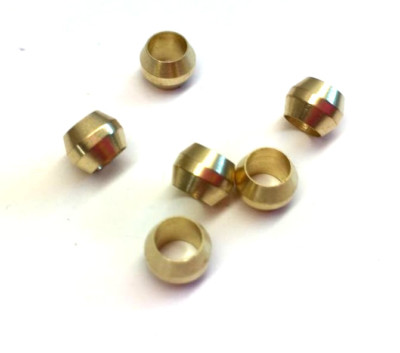 Ф4mm Hole Diameter Brass Olive Barrel Compression Sleeve Ferrule Ring ...