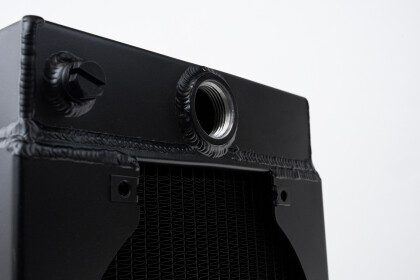 CSF Universal Drag Race / Tuck Radiator w/9" Spal Fan - Black | eBay