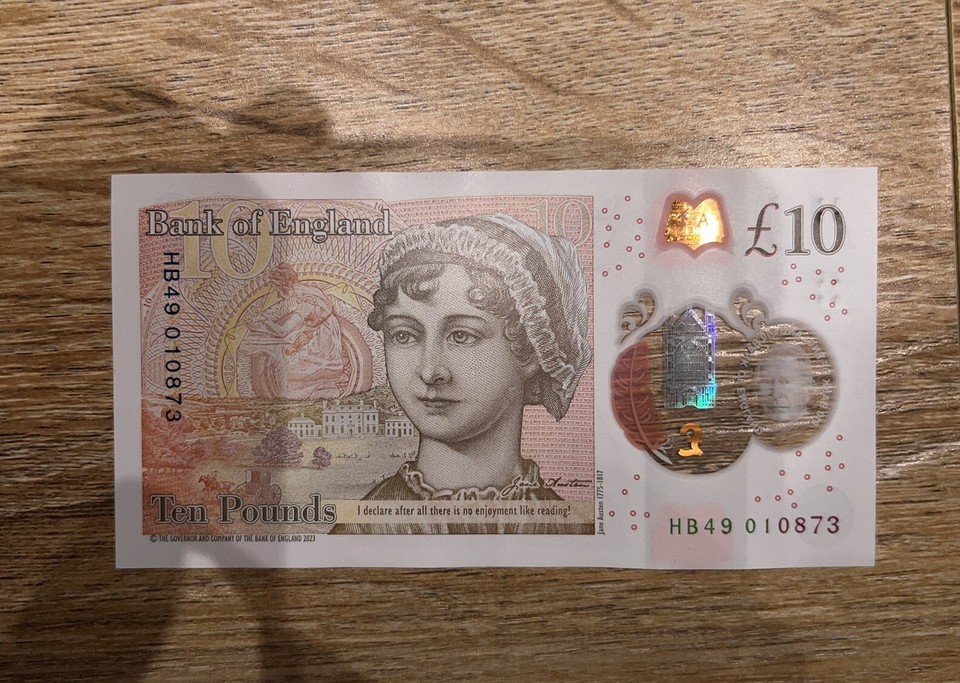 New Uncirculated £10 Note King Charles III Polymer Mint HB Serial AA ...