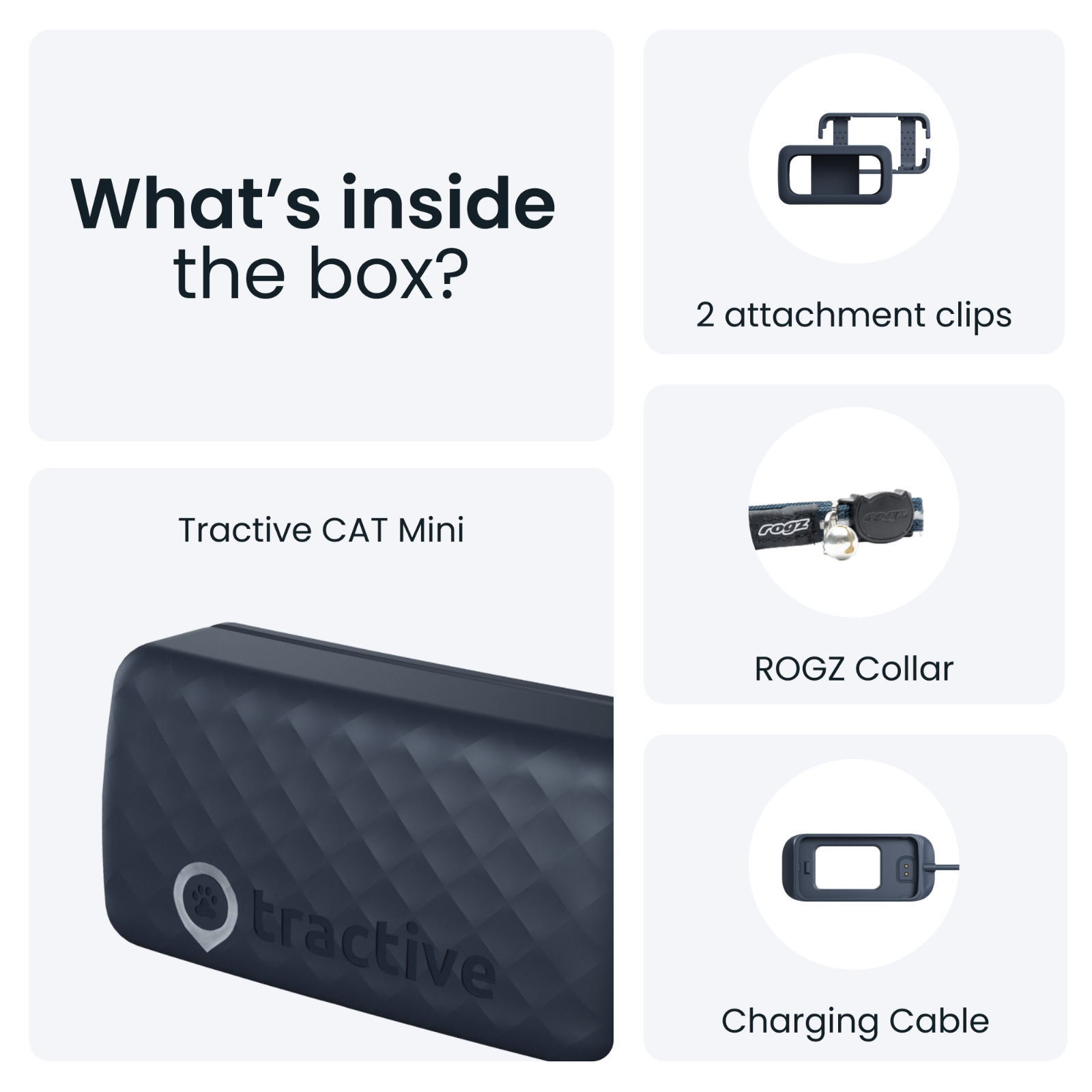 Tractive GPS CAT Mini - Cat GPS Tracker with Health Alerts - dark blue ...