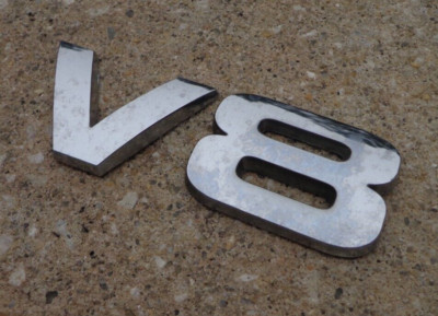 Nissan V8 emblem letters badge decal logo Pathfinder Armada OEM Genuine ...