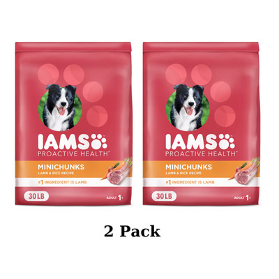 2 Pack Iams Proactive Health Minichunks Dry Dog Food With Real Lamb ...