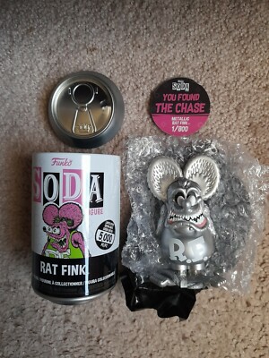 Neon Rat Fink Chase Funko SODA 1/800 Rarity Ed "Big Daddy" Roth Kustom ...