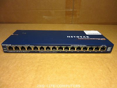 EXCL PSU NETGEAR FS116P 16 Port 10/100 w/ 8 Ports PoE Power over ...