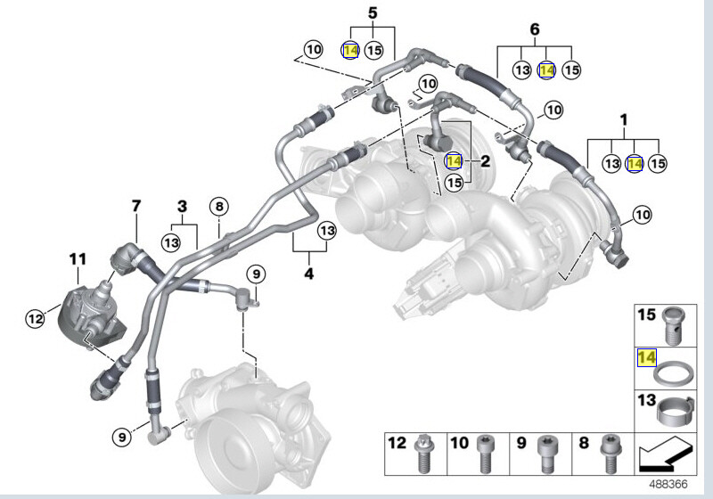 BMW Sperrscheibe Dichtring Ring 14 mm mm 9963201 07119963201 online ...