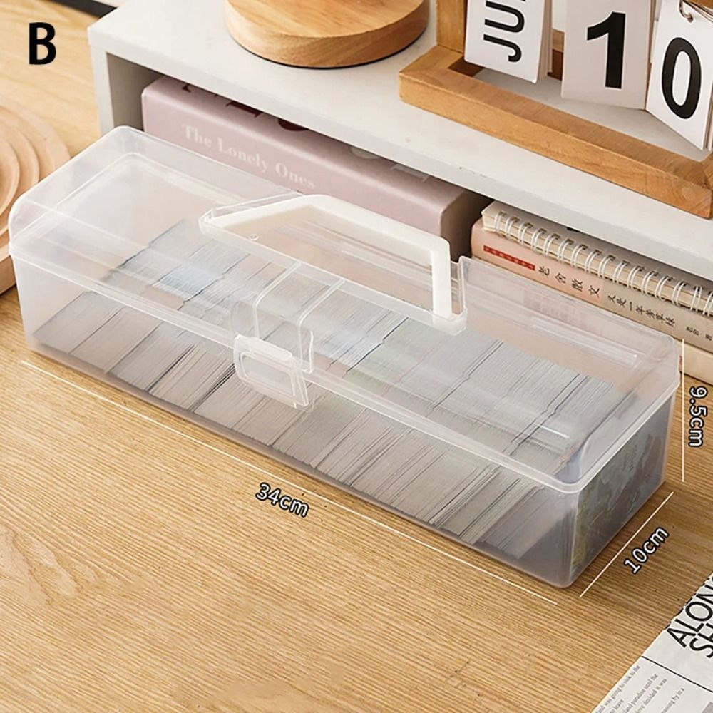 plastic Card Collection Box Large capacity Holder Box Photo Storage ...