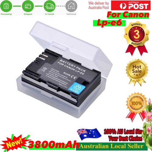3800mA Battery for Canon LP-E6N LPE6 EOS R5 R6 R7 5D Mark II III IV 90D ...