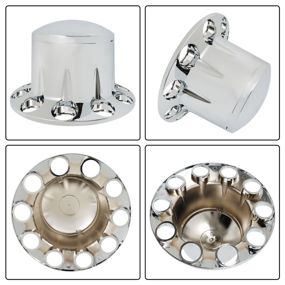 Chrome Semi Truck Hub Cover Wheel Axle Covers Center Caps W/ 33mm Lug ...