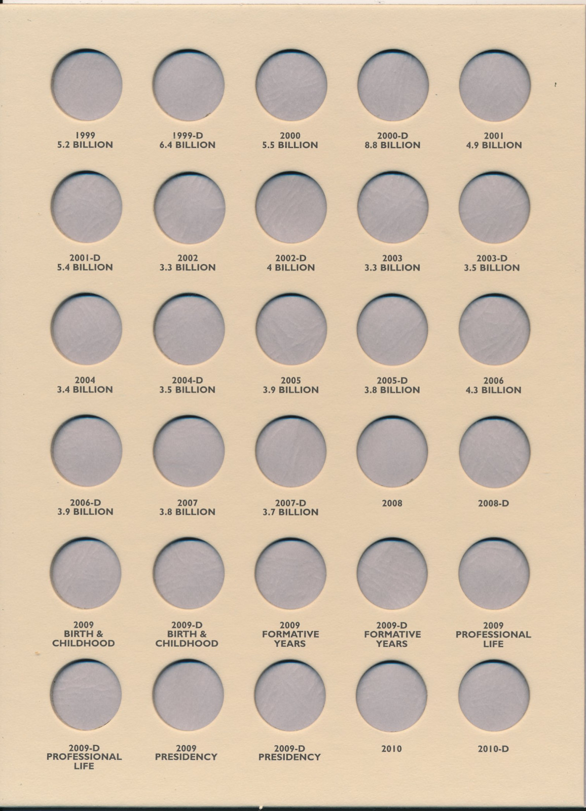 Littleton Coin Folder LCF31 Lincoln Memorial Cent 1999-2010D Penny ...