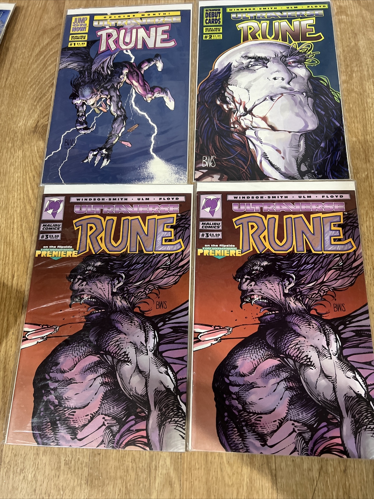 Rune 1-9 VF/NM complete series Giant-Size Barry Windsor Ultraverse Lot ...