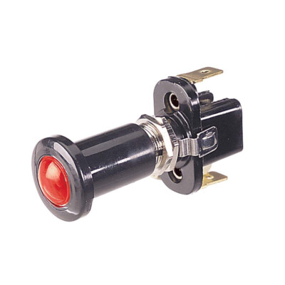 Narva Illuminated Push Pull Switch - Red 10 Amp 12 Volt Mount Opening ...
