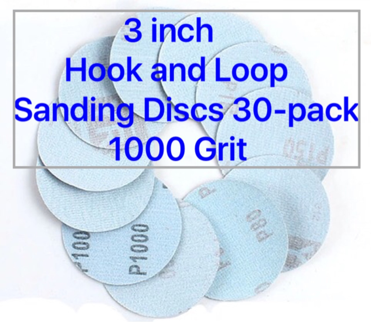 3 inch Hook and Loop Sanding Discs 30/pk 1000 Grit | eBay