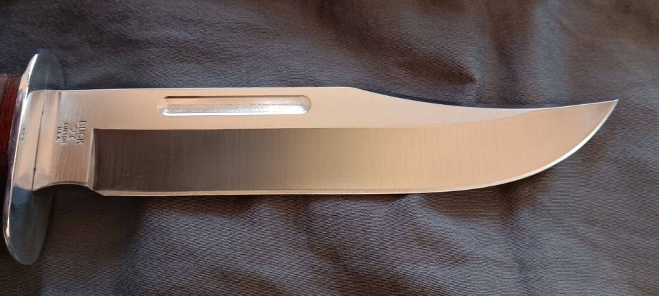 Buck 119 Custom Stacked Leather And Bone Spacer Fixed Blade Knife | eBay