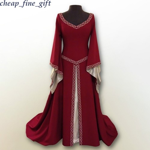 Women Fancy Dresses Renaissance Vintage Costume Medieval Princess Dress ...