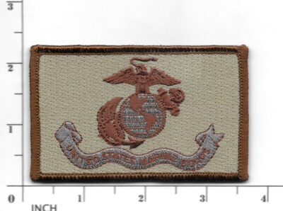 USMC desert TAN flag PATCH with Hook & Loop back United States Marine ...