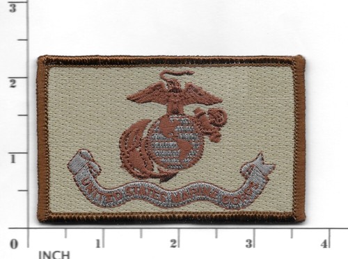 USMC desert TAN flag PATCH with Hook & Loop back United States Marine ...