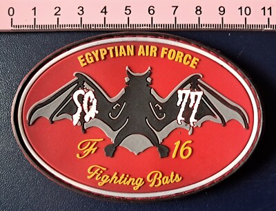 Egyptian Air Force 77 Squadron F-16 Viper Patch 'Fighting Bats' PVC | eBay