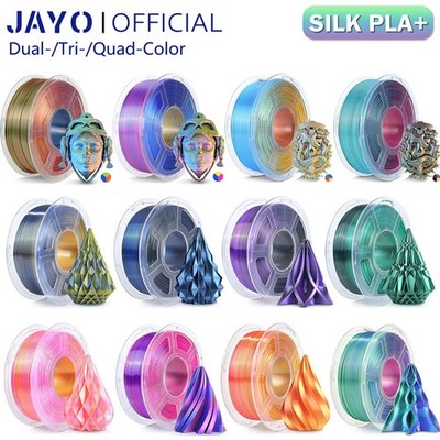 JAYO SILK PLA+ Dual/Tri/Quad-Color Filament Shiny 1.1KG 1.75mm 3D ...