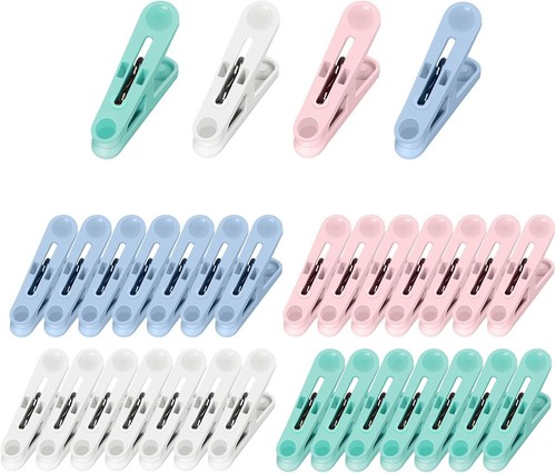 32Pcs Colored Clothes Pins Plastic Laundry Clips,Package Colour | eBay