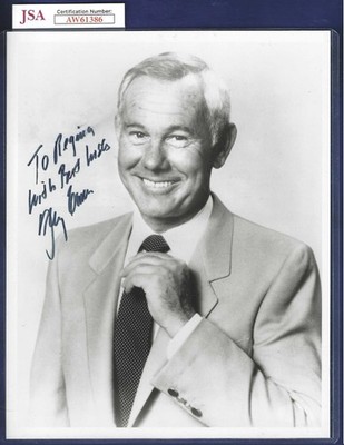 Johnny Carson Autographed 8x10 B&W Photo TV Star Talk Show Host JSA COA ...