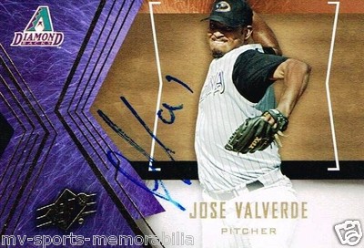 JOSE VALVERDE SIGNED IN-PERSON IP 2005 UPPER DECK SPX D-BACKS CARD ...