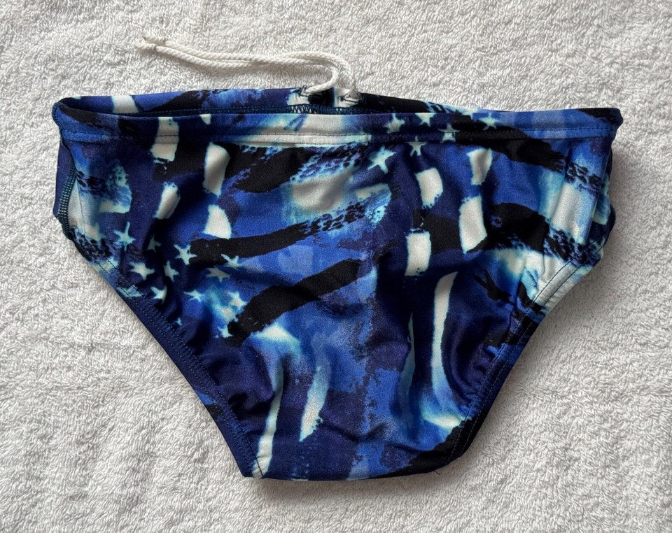 RARE Vintage Speedo® Men’s Sz 30 Stars&Stripes print competition racer ...