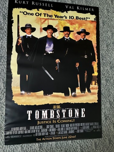 TOMBSTONE 1993 RARE BLACK Authentic Movie Store Poster | eBay