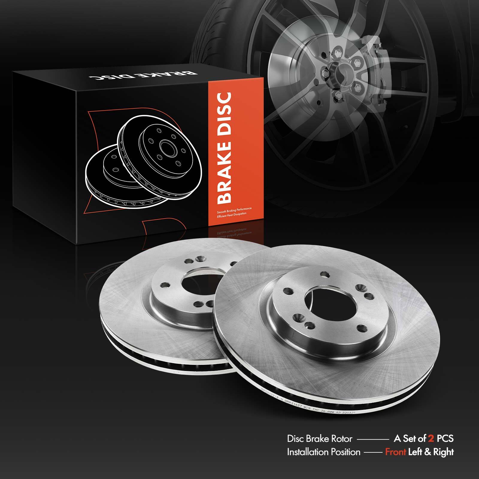 Front Disc Brake Rotors for Hyundai Sonata 2006-2016 Veloster Tucson ...