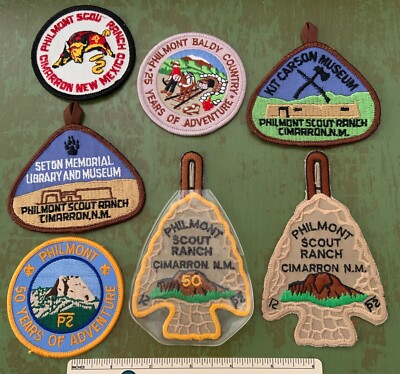 7 PHILMONT SCOUT RANCH Boy Scouts of America Souvenir PATCHES BSA Cimarron, NM | eBay