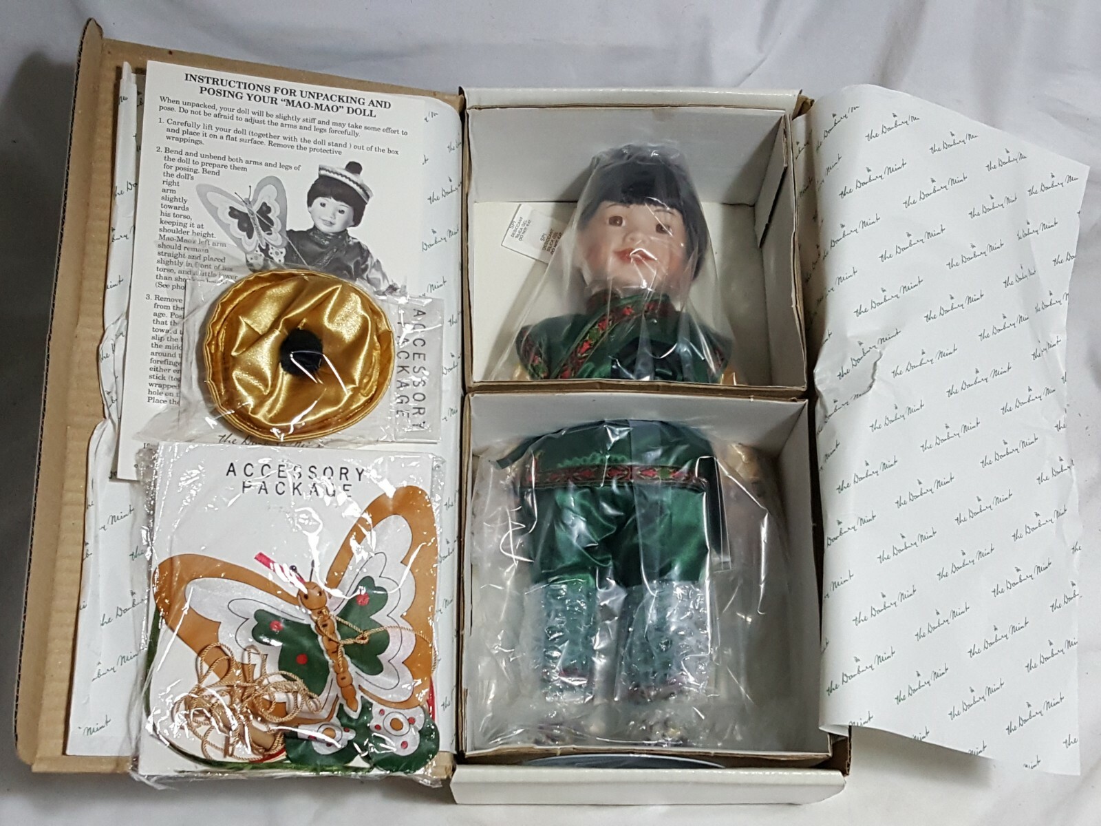 NEW (Read) Mao-Mao by Bruce Hsieh Danbury Mint Doll w/ Kite maomao mao ...