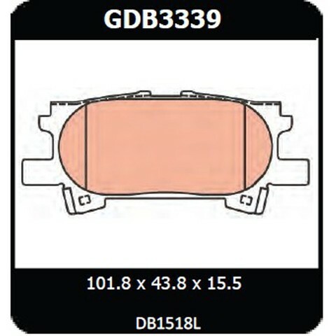 For Lexus RX350 GSU35R 2006 onwards TRW Rear Disc Brake Pads GDB3339 ...